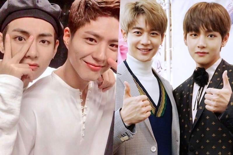 วี (V) วง BTS กับบรรดาเพื่อนในวงการมากมายหลายคนของเขา - Popcornfor2.com